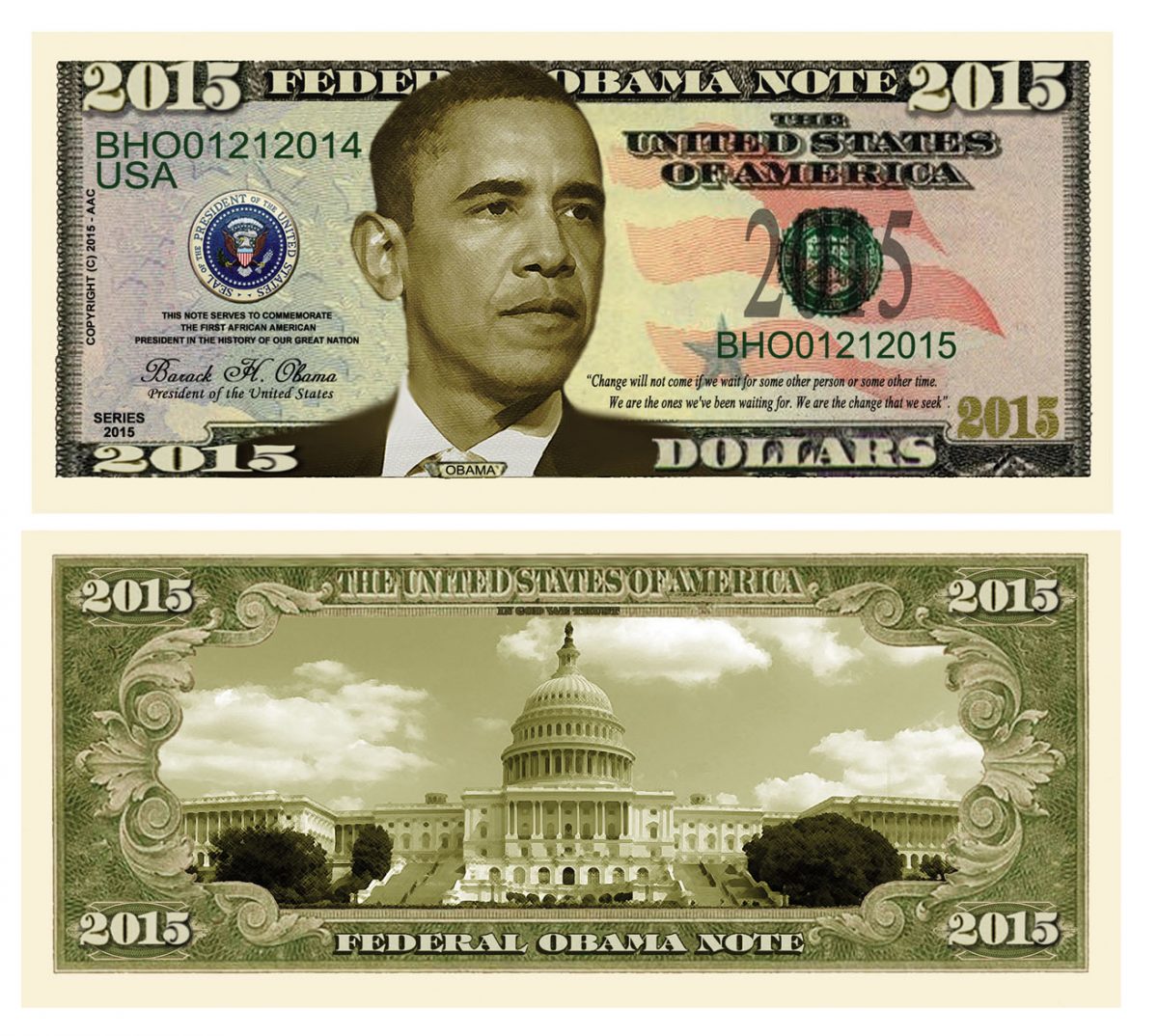 Presidential Commemorative Dollar Bills - American Art Classics