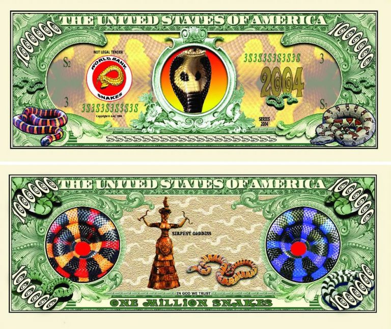 Snake One Million Dollar Bill - American Art Classics