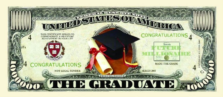 Graduation One Million Dollar Bill - American Art Classics
