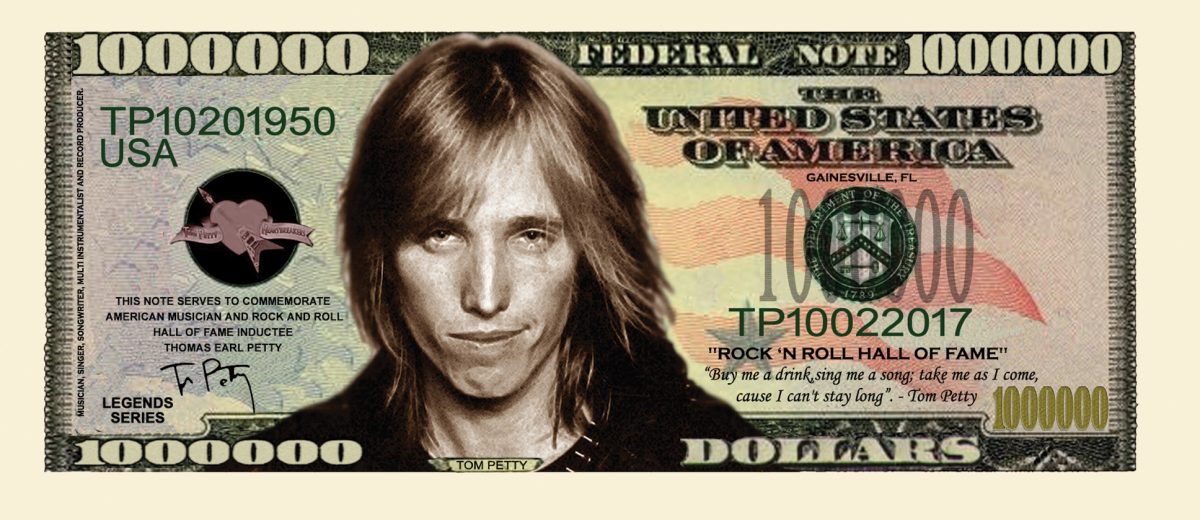 Tom Petty Limited Edition Collectible Novelty Million Dollar Bill ...