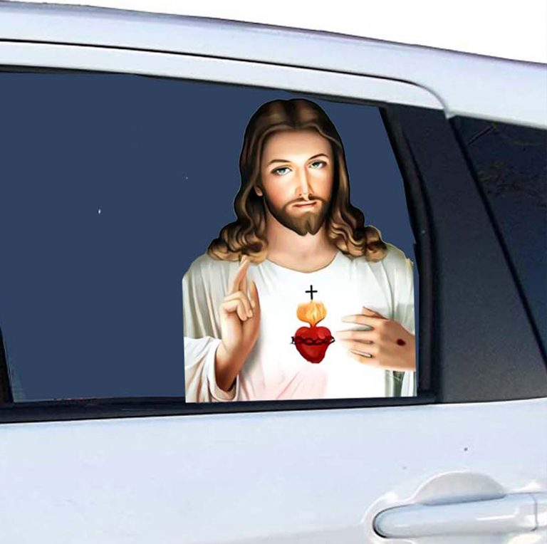 Ride with Passenger Jesus Christ Car Window Decal - Jesus is My Co ...