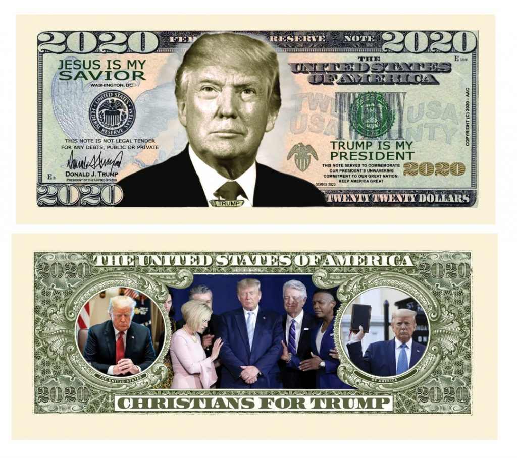 Donald Trump 2020 Christians for Trump Re-Election Presidential Dollar ...