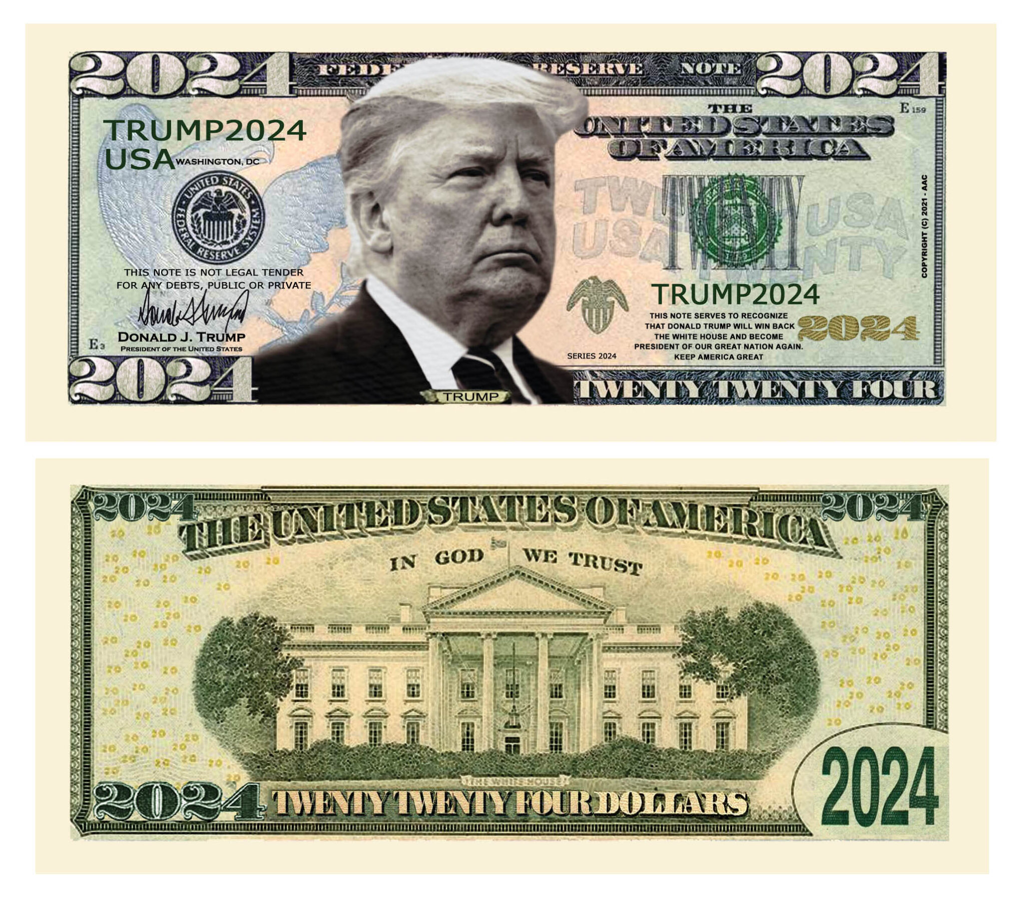 Show Your Support with the Donald Trump 2024 Re-Election Novelty Dollar ...